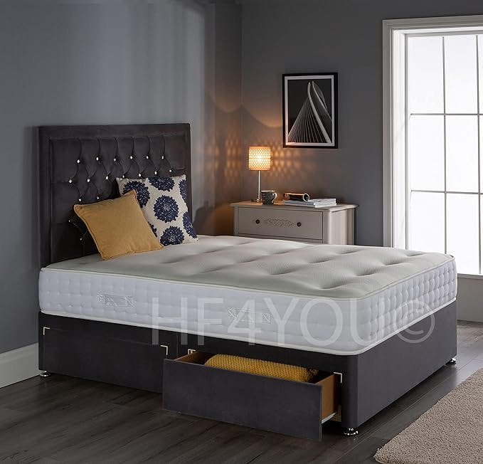 Hf4you Hf4you Victoria Divan Bed Set with 10" Ortho Mattress, 24 ...