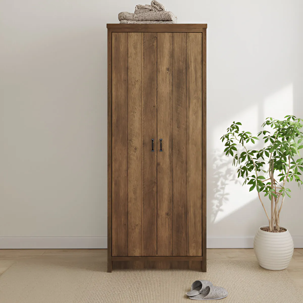 RS Boston 2 Door Wardrobe Knotty Oak