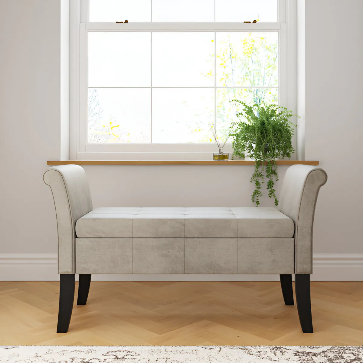 RS Balmoral Window Seat Silver Chenille