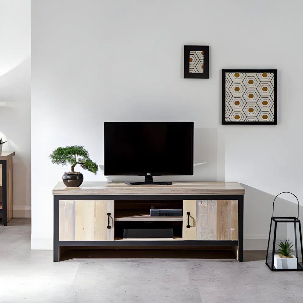 RS Boston 2 Door TV Unit Oak