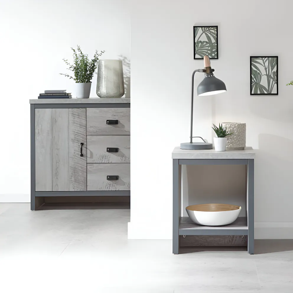 RS Boston Simple Lamp Table Grey
